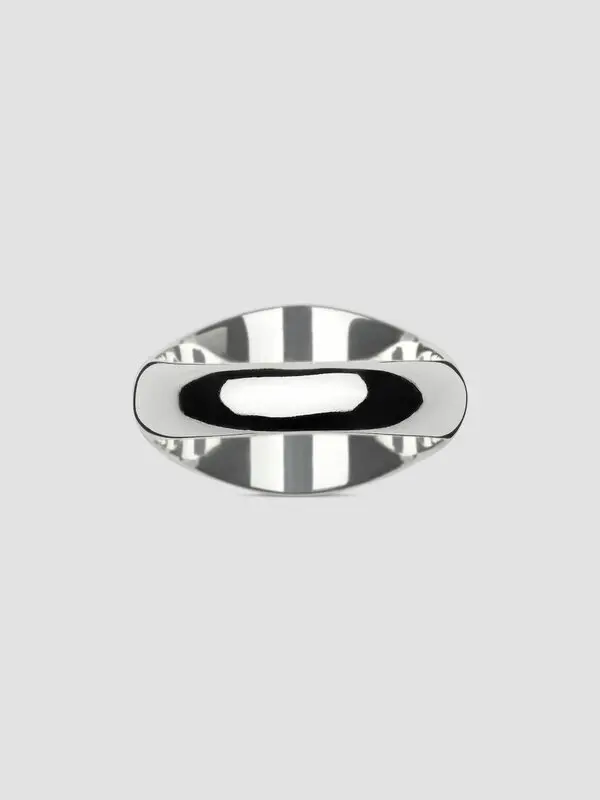Gucci Trademark Sterling Oval Signet Ring