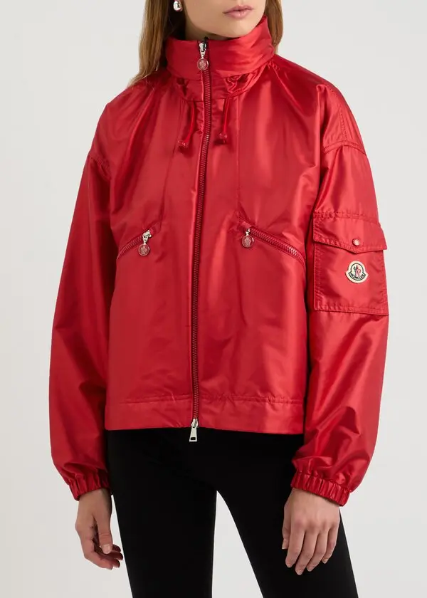 Moncler Hemar Nylon Parka - Red