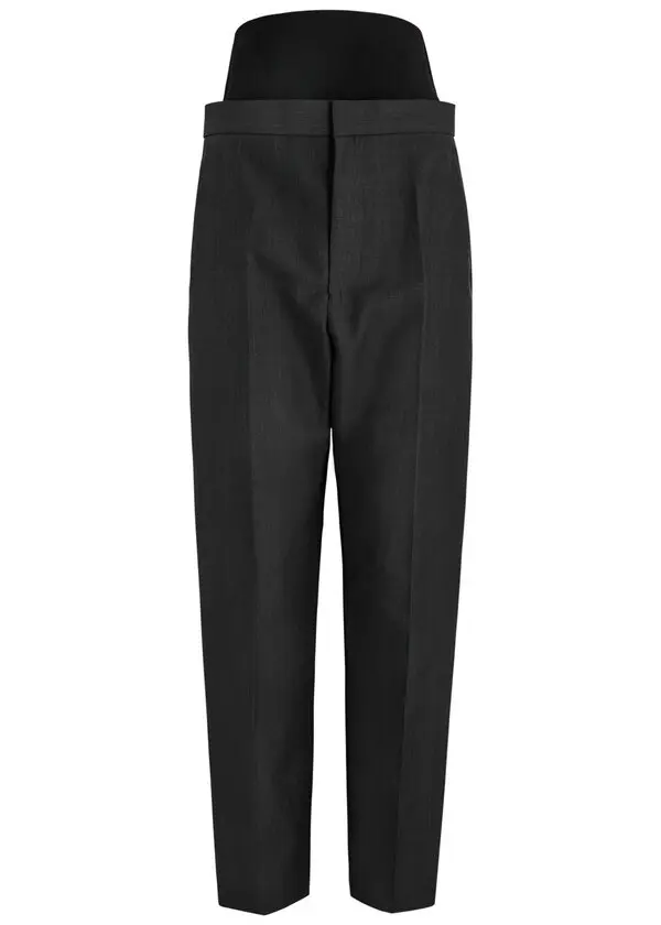 Alaïa Layered Mohair-blend Trousers