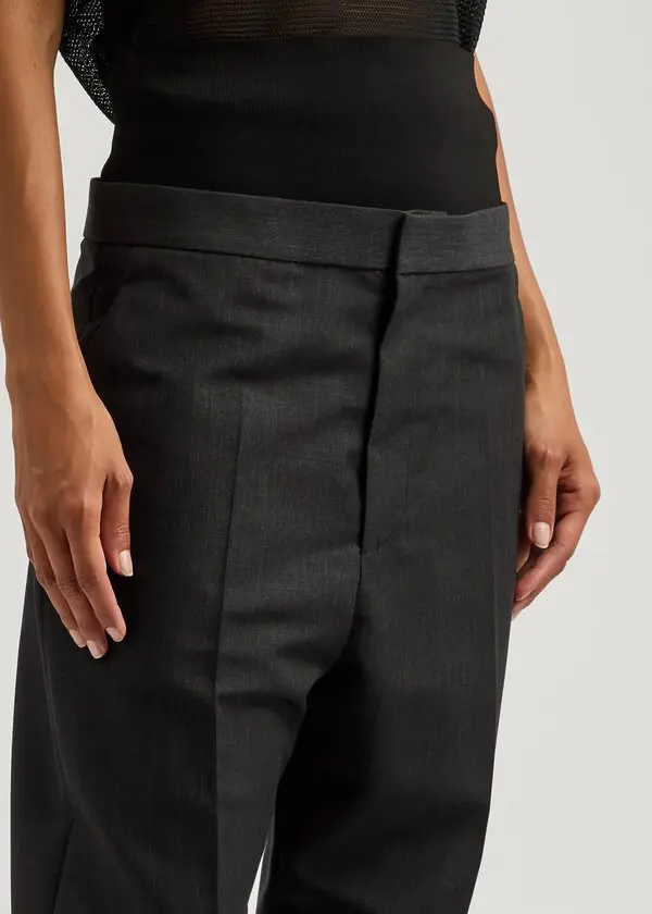 Alaïa Layered Mohair-blend Trousers