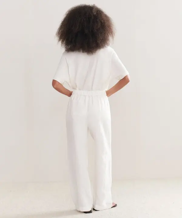 Jenni Kayne Linen Logan Pant - Ivory
