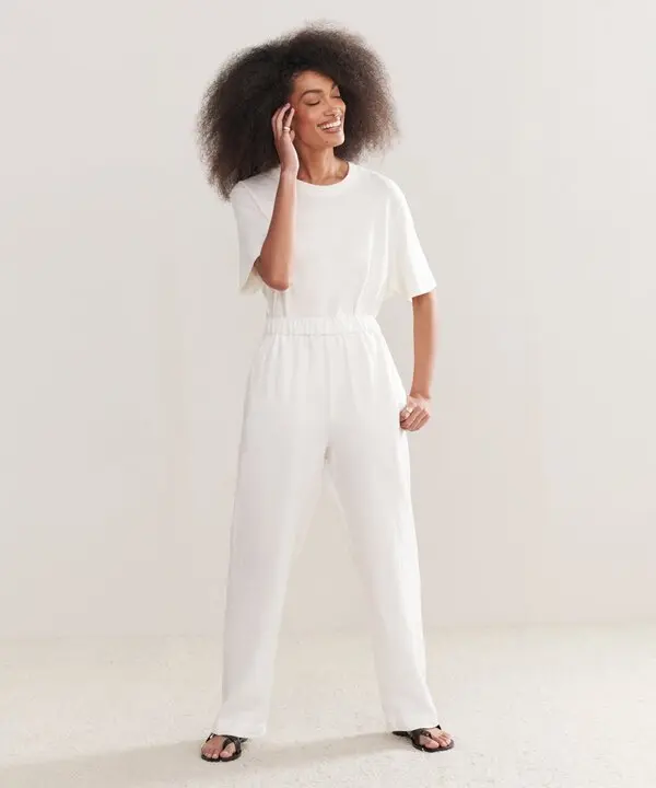Jenni Kayne Linen Logan Pant - Ivory