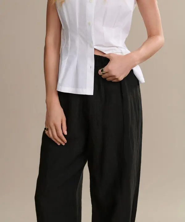 Jenni Kayne Linen Logan Pant - Black