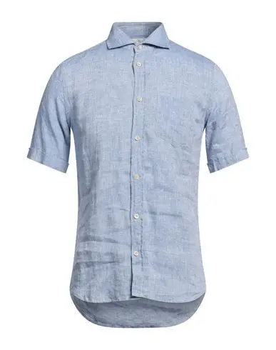 GLANSHIRT Shirt Size Linen - Light Blue