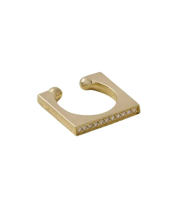 Mizuki 14-karat Diamond Ear Cuff - Gold