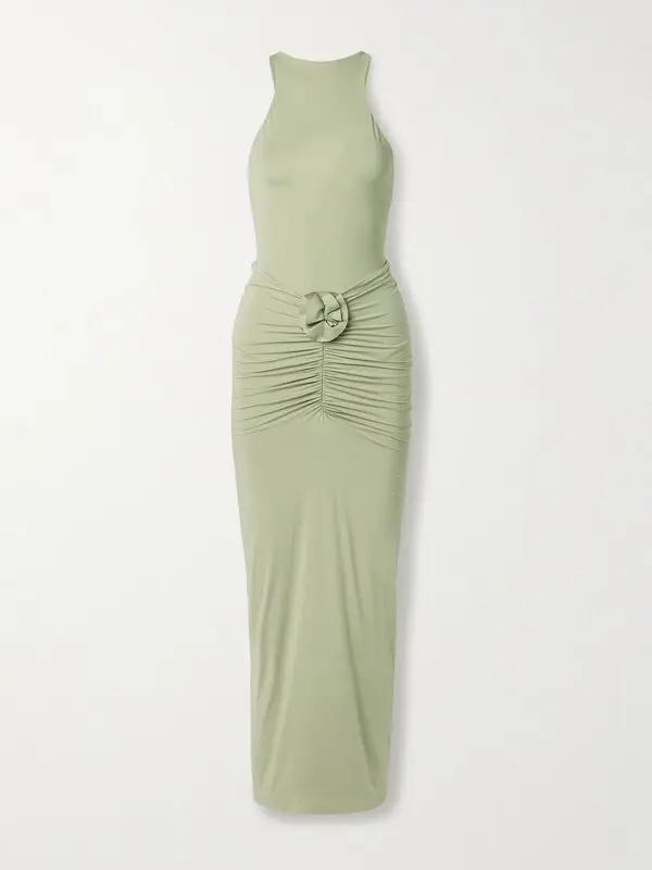 slim fit dress slacks Ricaurte Emerald Green / One Size main image 0