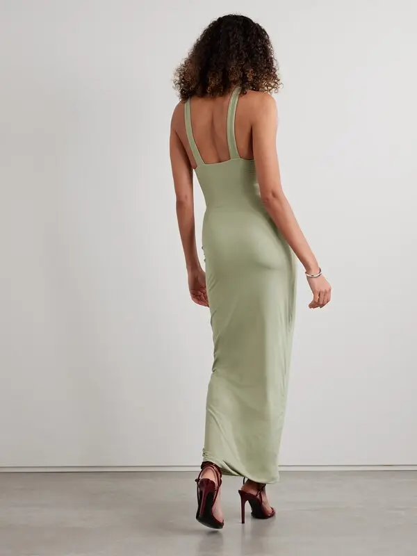 slim fit dress slacks Veranera Dress Pascolo Green by Maygel Coronel for Hire – High St. Hire
