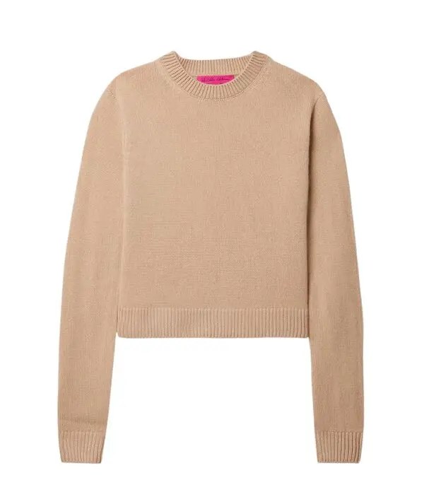 THE ELDER STATESMAN Cropped Cashmere Sweater - Gray