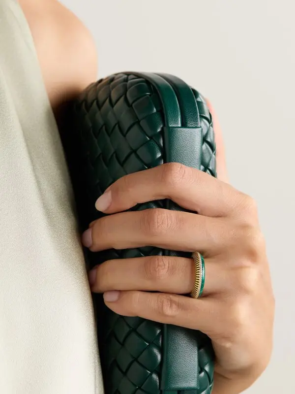 L’ATELIER NAWBAR Bombay Ray 18-karat Gold, Malachite And Diamond Ring