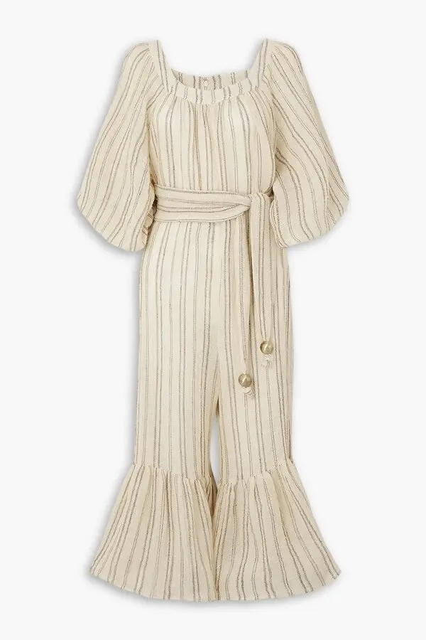 Lisa Marie Fernandez Laure Striped Jumpsuit - Pastel Yellow