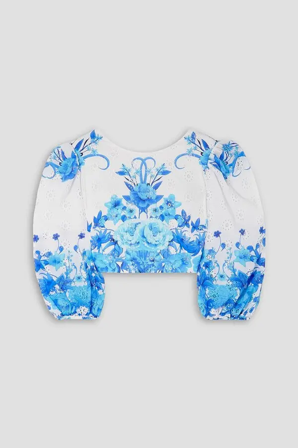 Borgo De Nor Rhea Cropped Floral Top