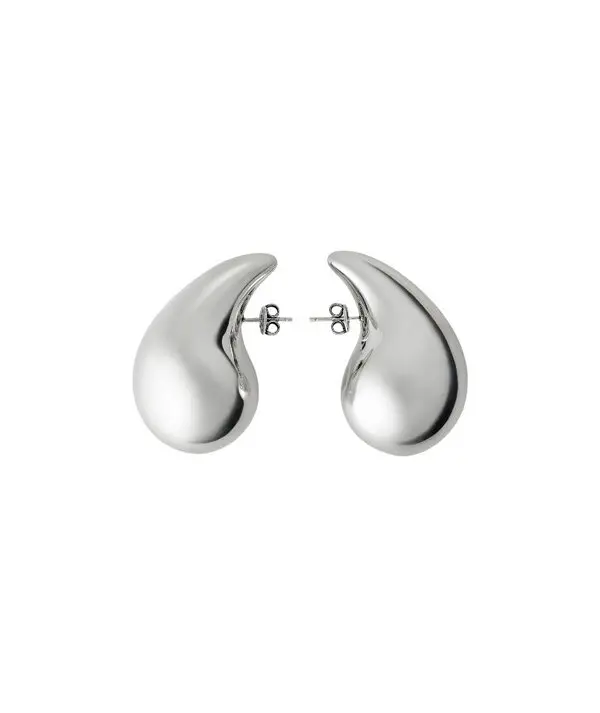 Bottega Veneta Large Drop Earrings - Silver