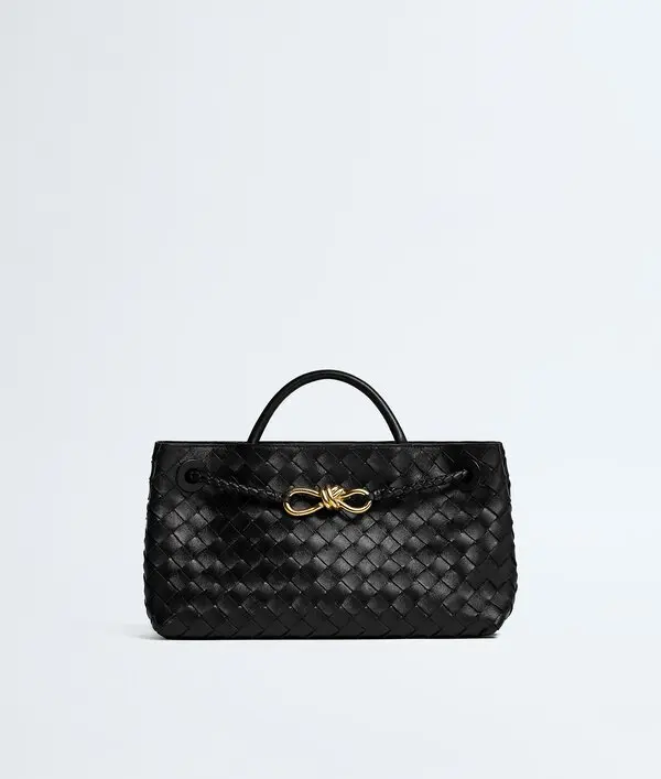 Bottega Veneta East-west Andiamo Top Handle Bag - Black