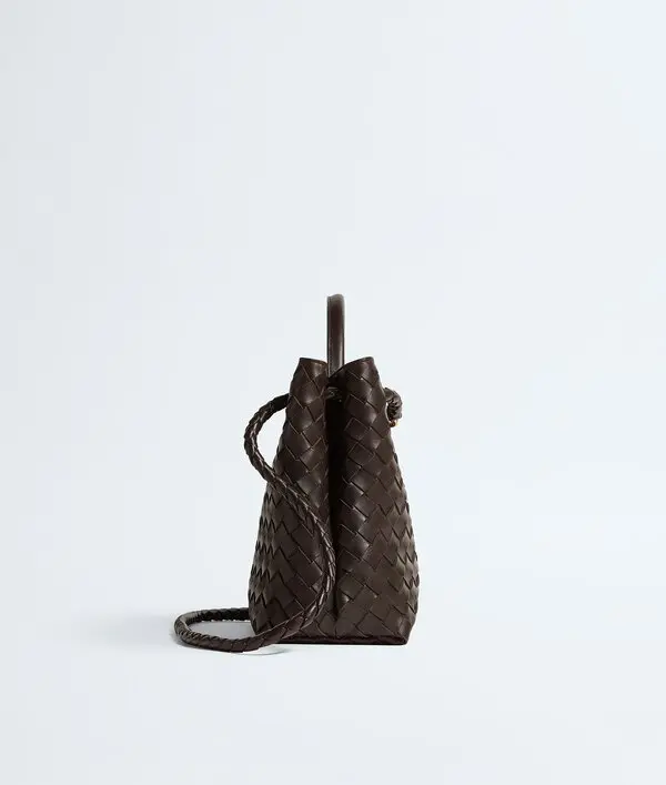 Bottega Veneta Intrecciato Leather Andiamo Top Handle Bag - Fondant