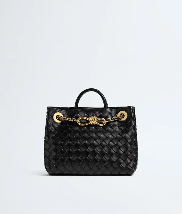 Bottega Veneta Small Andiamo Chain Top Handle Bag - Black