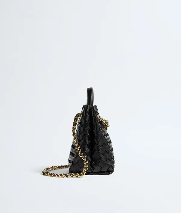 Bottega Veneta Small Andiamo Chain Top Handle Bag - Black
