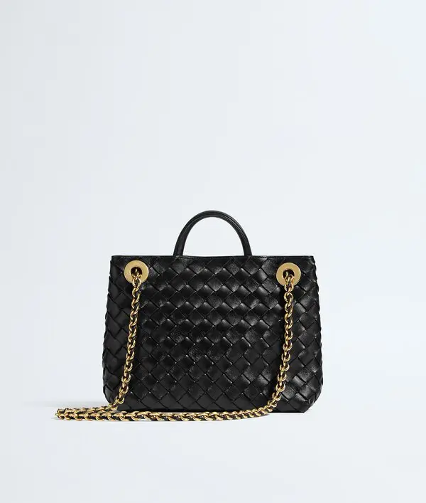 Bottega Veneta Small Andiamo Chain Top Handle Bag - Black