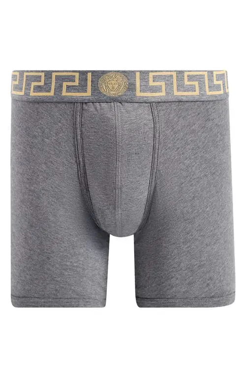 Versace Greek Key Jersey Boxer Briefs - Grey-gold