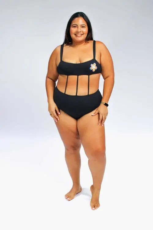 MARY MERCEDES Exposed-torso One-piece Swimsuit