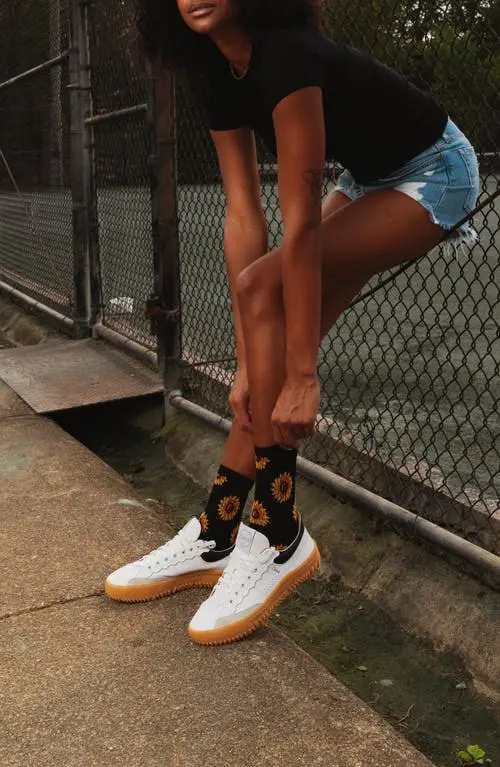 K BELL SOCKS La Sunflower Assorted 3-pack Crew Socks