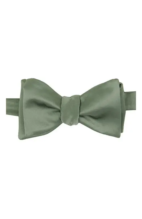 BROOKLYN BRIGADE Solid Satin Bow Tie - Sage