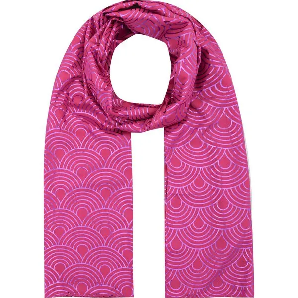 Kurt Geiger Metallic Rainbow Oblong Scarf - Fuchsia