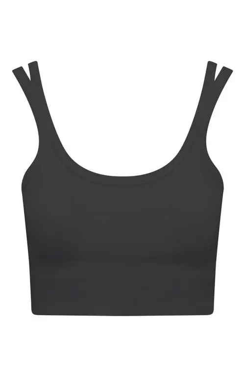 NUDEA Organic Cotton Cropped Tank - Black