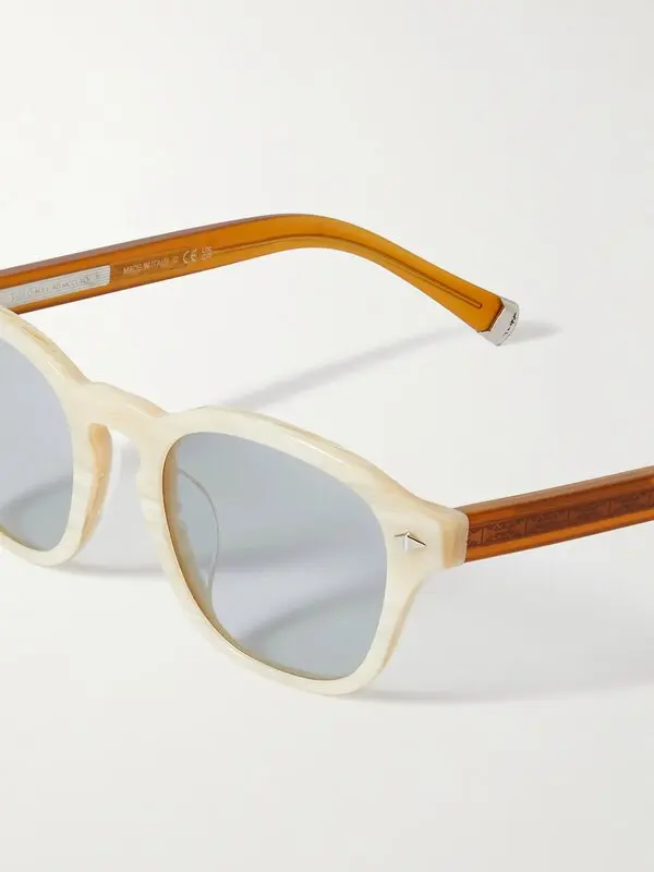 Brunello Cucinelli Round-frame Two-tone Sunglasses