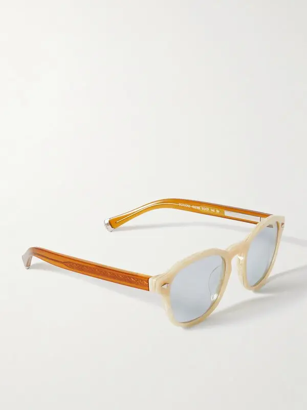 Brunello Cucinelli Round-frame Two-tone Sunglasses