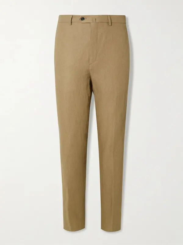 Loro Piana Carlo Straight-leg Linen-twill Trousers