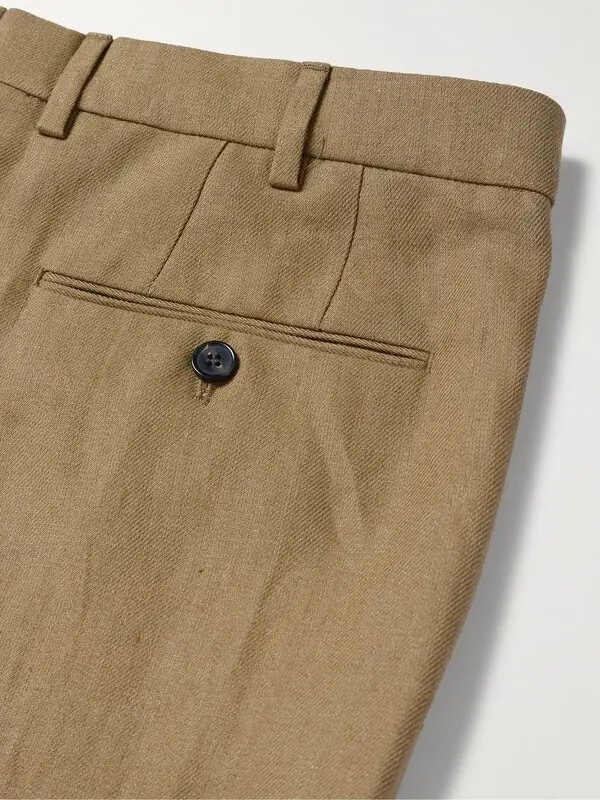 Loro Piana Carlo Straight-leg Linen-twill Trousers
