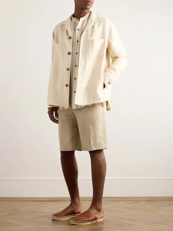Loro Piana Evando Linen-twill Overshirt