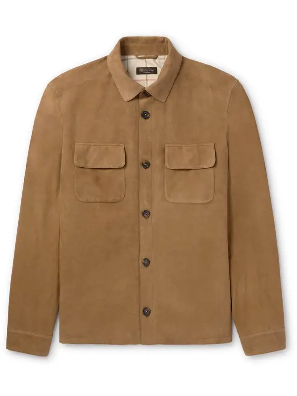 Loro Piana Suede Overshirt - Brown