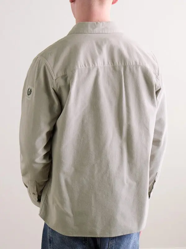Belstaff Foundry Garment-Dyed Cotton-Corduroy Shirt In Gray - 50% Off |  Editorialist