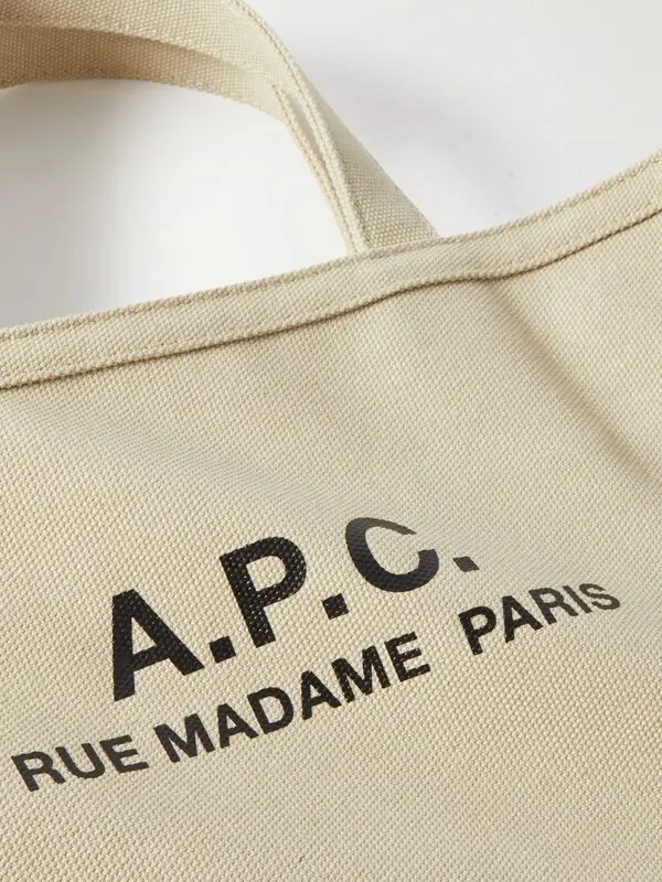 A.p.c. Logo-print Cotton-canvas Tote
