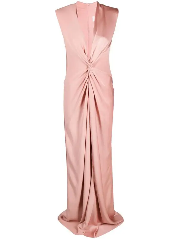Max Mara Twist-front V-neck Maxi Dress