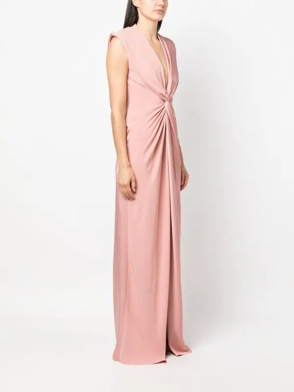 Max Mara Twist-front V-neck Maxi Dress