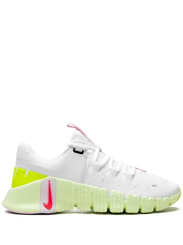 Nike Free Metcon Barely Volt/pink Foam Sneakers - White