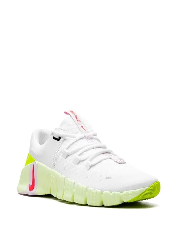 Nike Free Metcon Barely Volt/pink Foam Sneakers - White