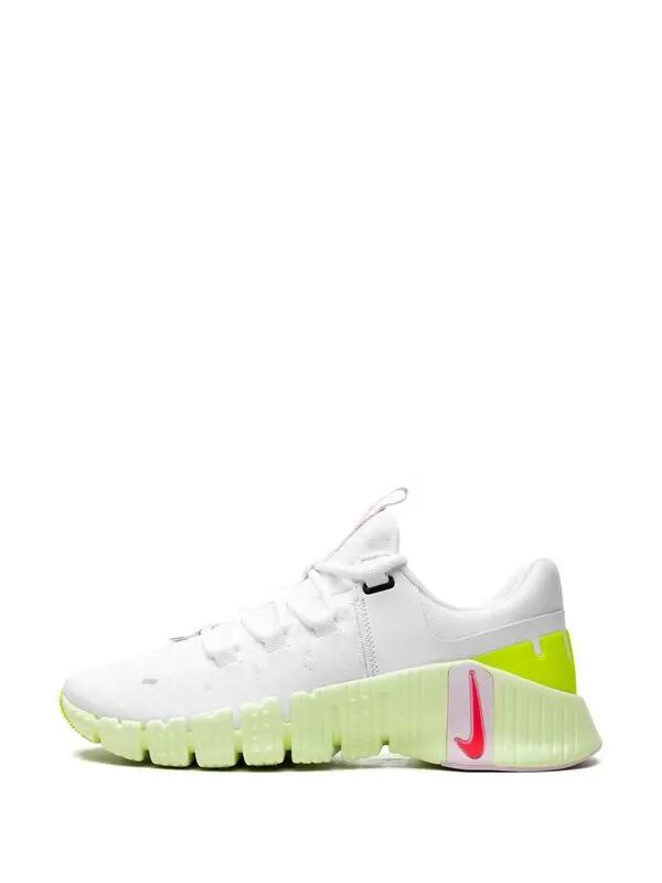Nike Free Metcon Barely Volt/pink Foam Sneakers - White
