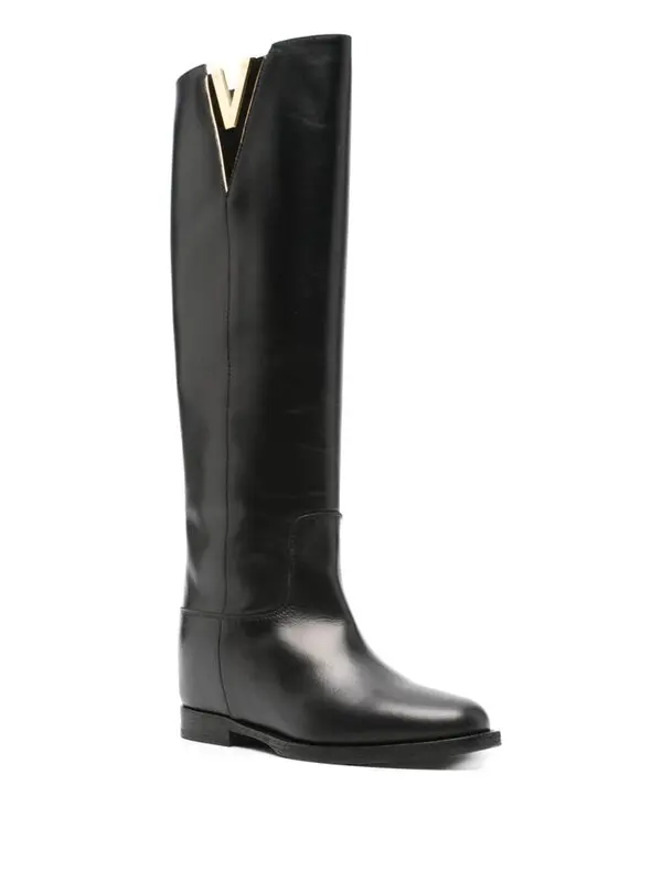 VIA ROMA 15 Knee-length Leather Boots