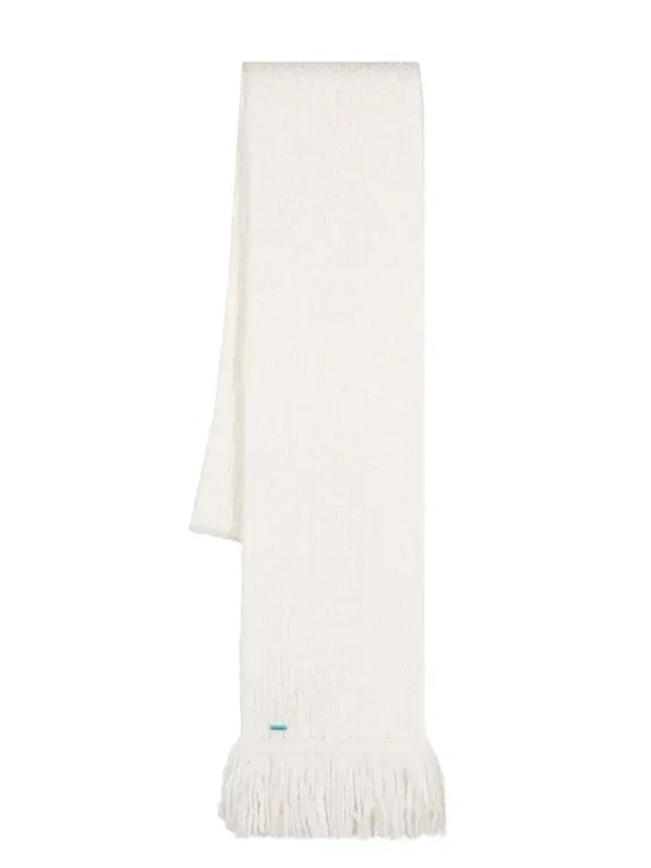 Alanui Finest Chunky-knit Scarf - White