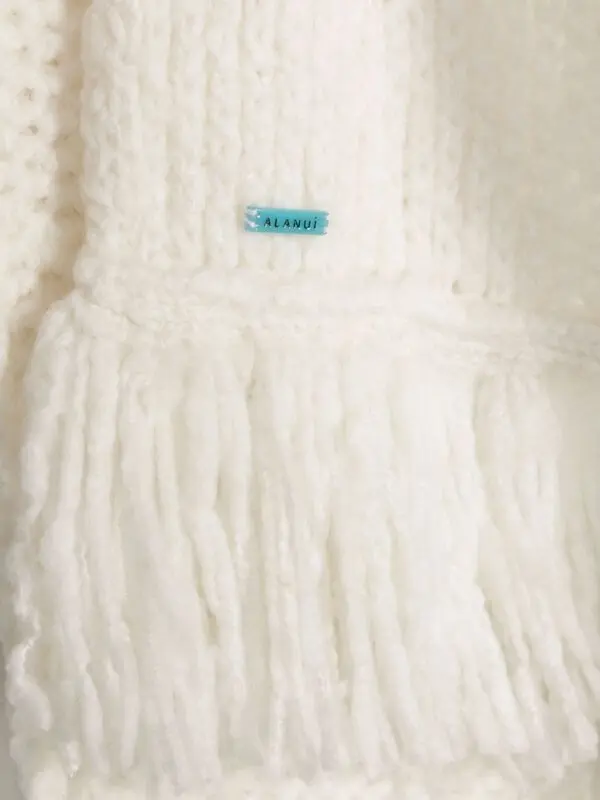 Alanui Finest Chunky-knit Scarf - White