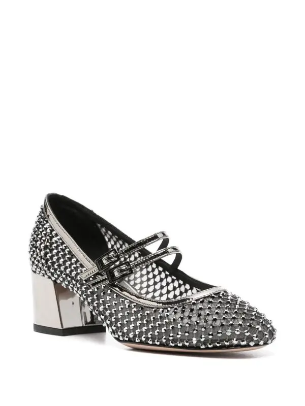 LE SILLA 50mm Danielle Mary Jane Pumps - Silver