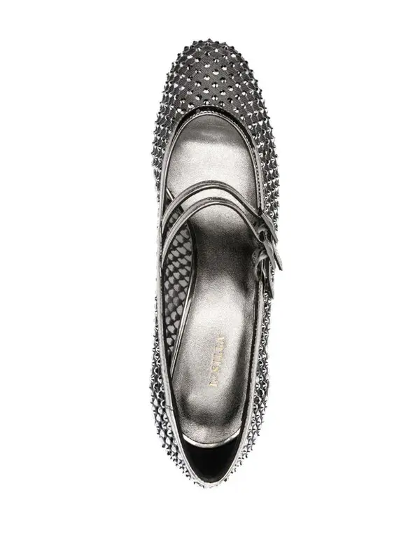 LE SILLA 50mm Danielle Mary Jane Pumps - Silver
