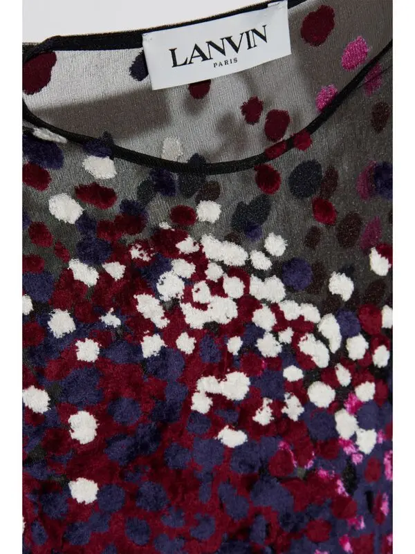 LANVIN Semi-sheer Long-sleeve Top