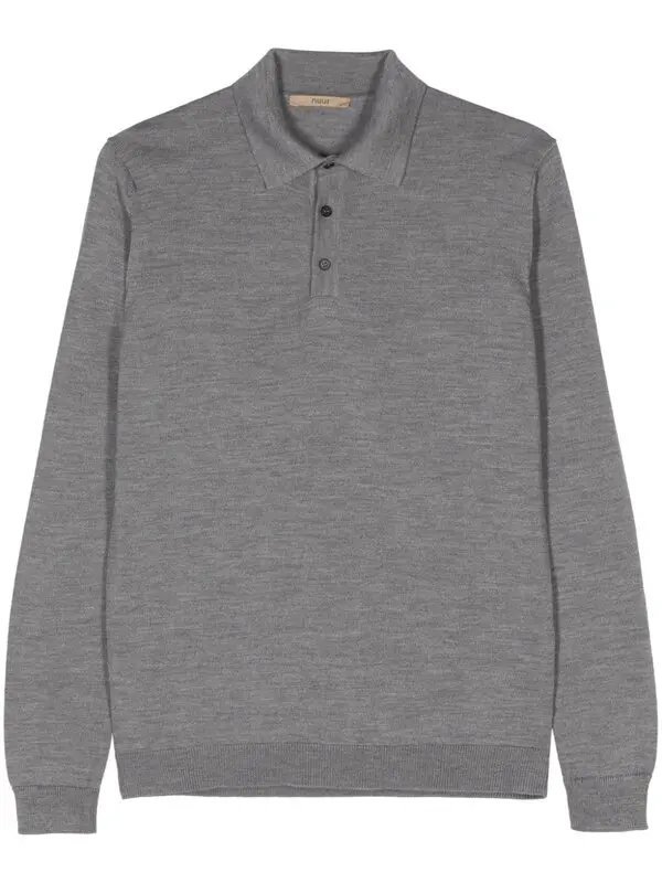 NUUR Long-sleeve Merino Polo Shirt