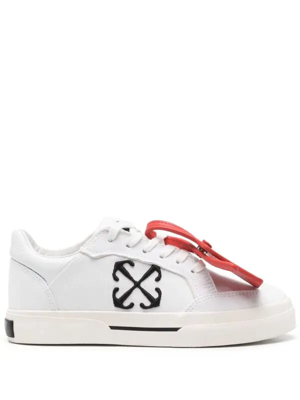 Off-White Low Vulcanized Canvas Sneakers - White
