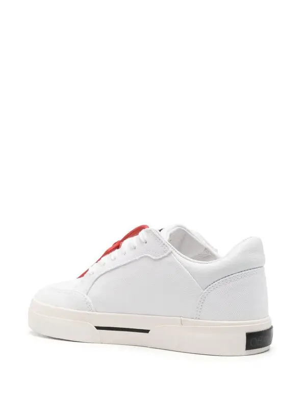 Off-White Low Vulcanized Canvas Sneakers - White