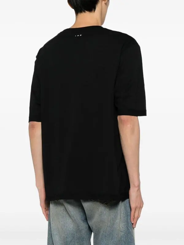 IRO PARIS Drop-shoulder Cotton T-shirt - Black